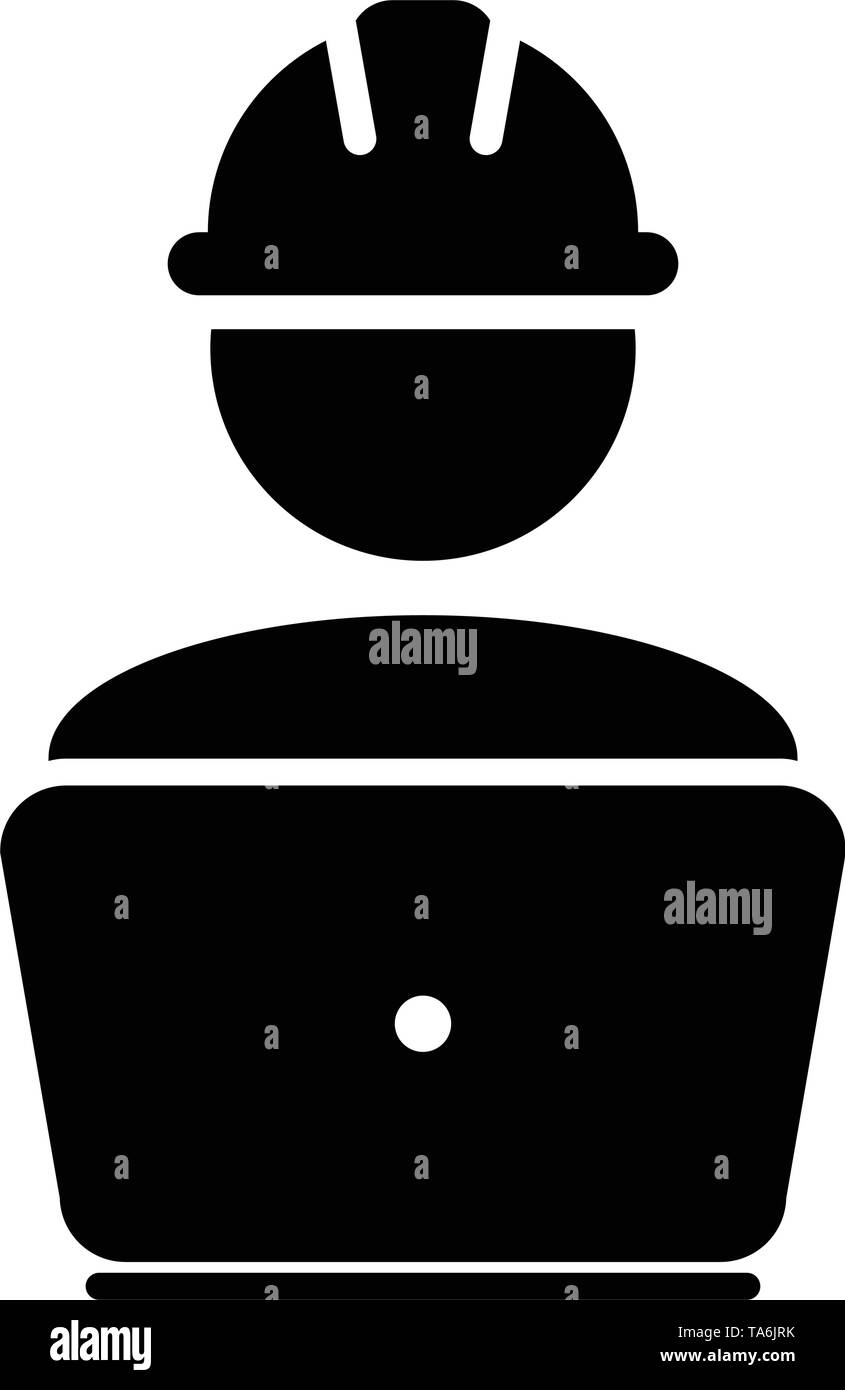 Operator in safety helmet Stock Vector Images - Alamy