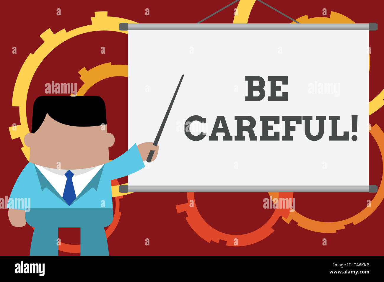 Conceptual hand writing showing Be Careful. Concept meaning making sure ...