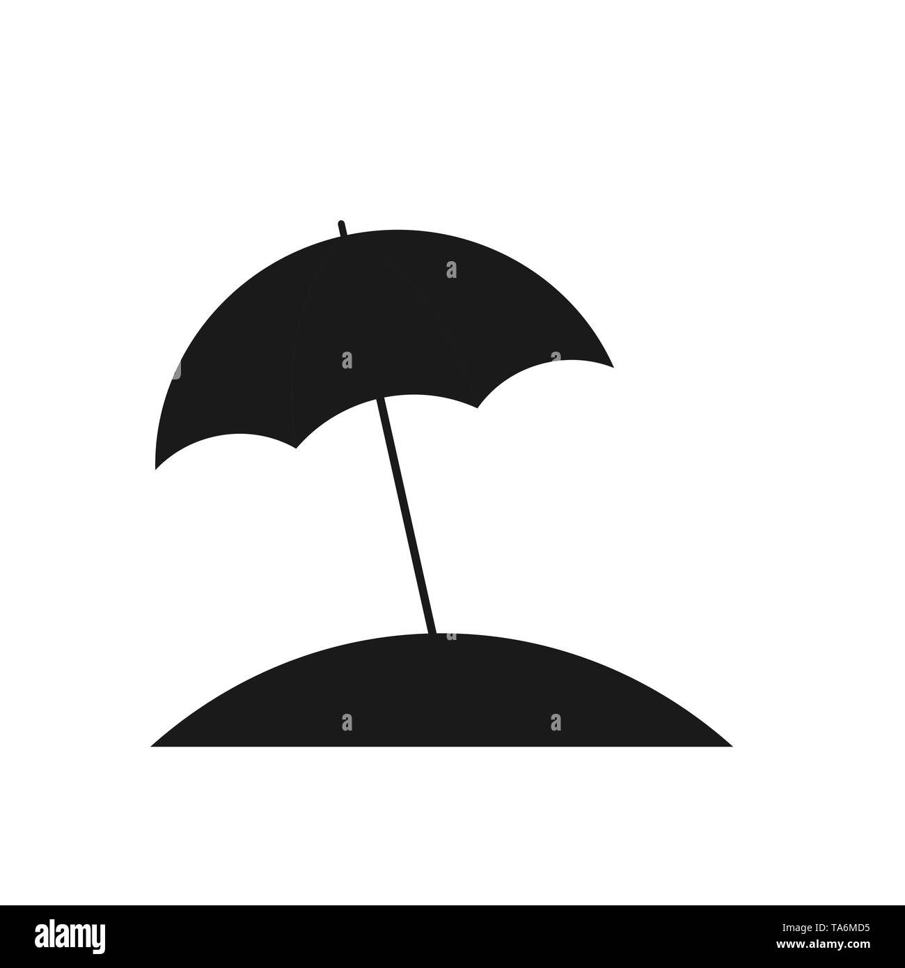 Parasol on the beach icon. Vector illustration Stock Vector Image & Art ...