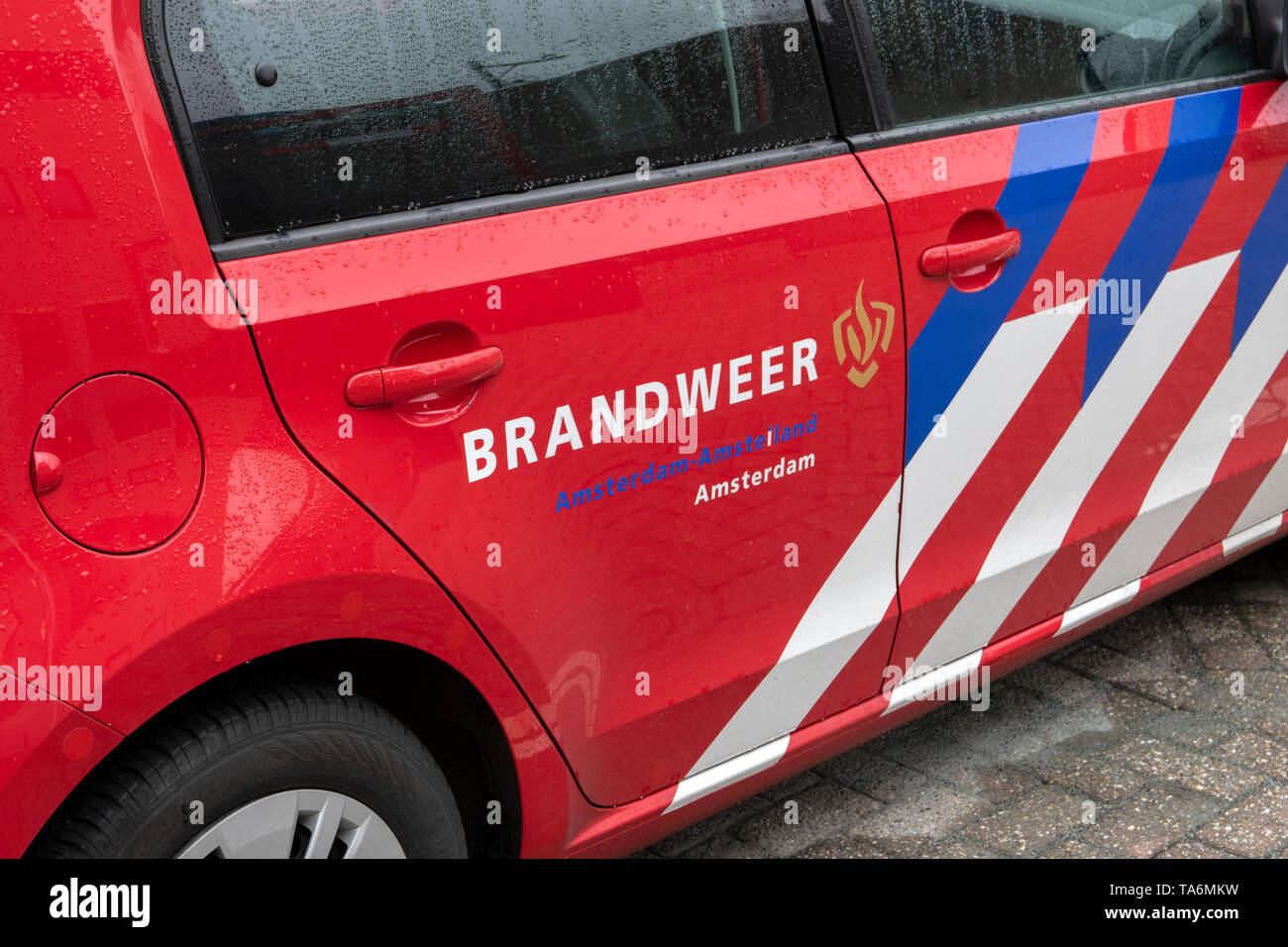 Fire Department Company Car At Amsterdam The Netherlands 2019 Stock ...