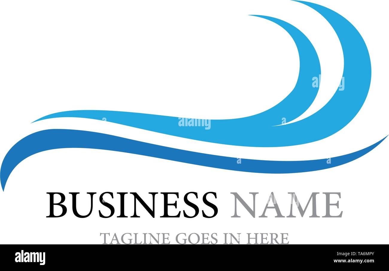 wave logo and symbol vector illustration design Stock Vector Image ...