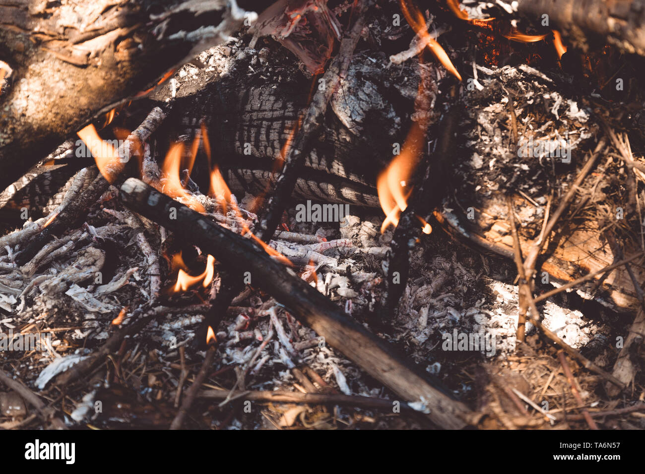 Flame amd fire sparks on dark abstract background Stock Photo - Alamy