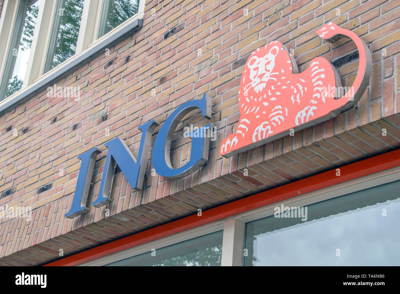 ING Bank Logo At The Rijnstraat Street Amsterdam The Netherlands 2018 ...