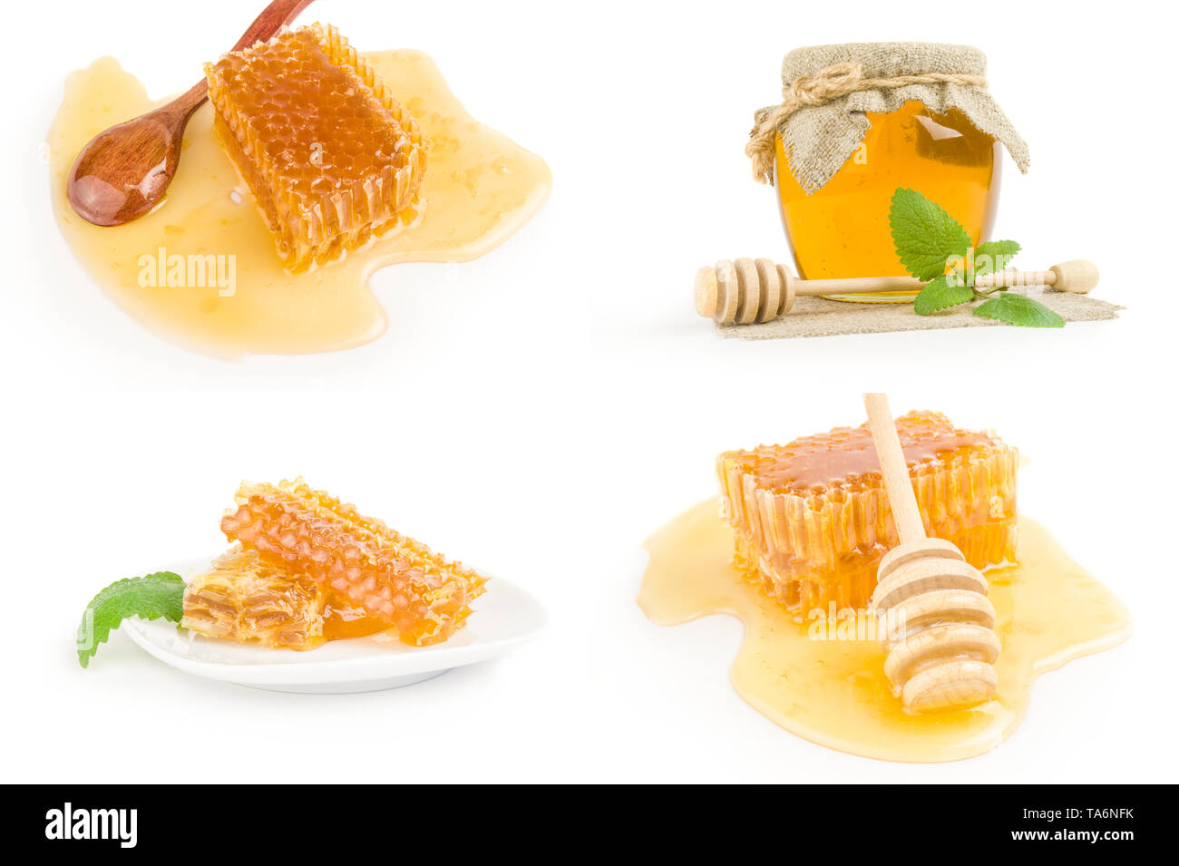 Collection of honey on a background Stock Photo - Alamy