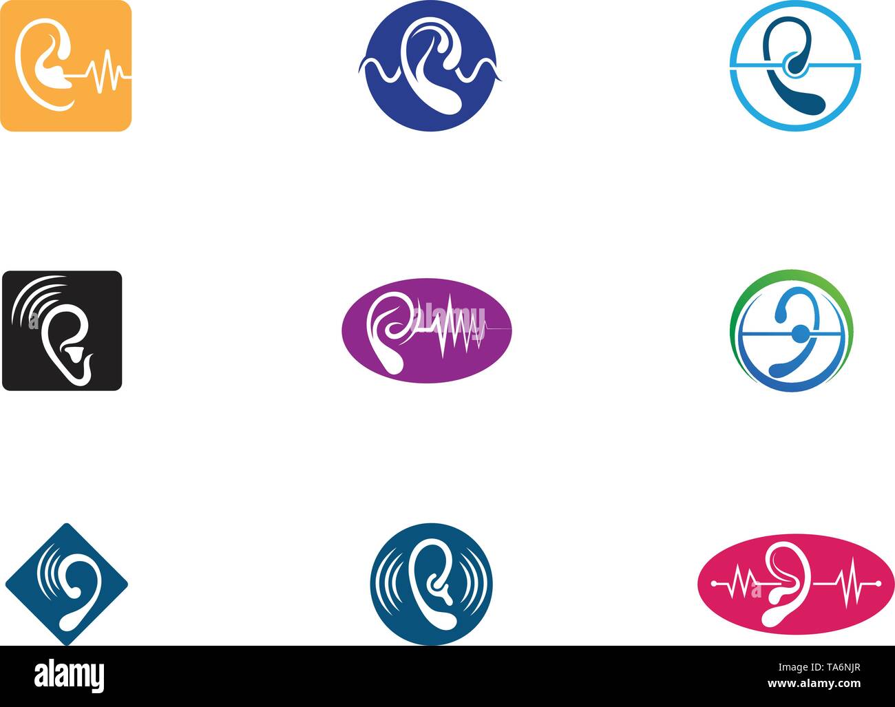 Hearing Logo Template vector icon design Stock Vector Image & Art - Alamy