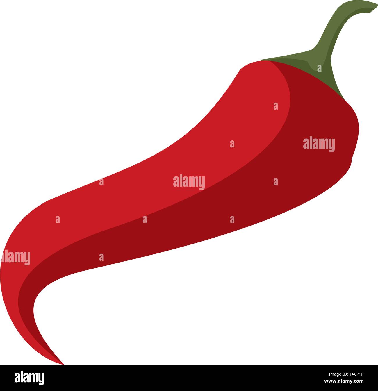 Chilli spicy vegetable food isolated cartoon Stock Vector Image & Art ...