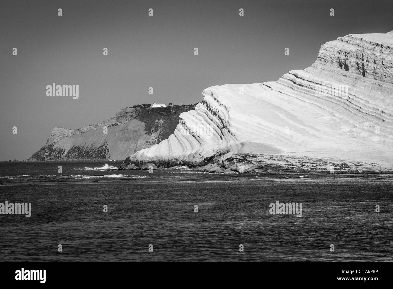 Rocky cliffs of Scala dei Turchi, Realmonte, Agrigento, Sicily, Italy ...