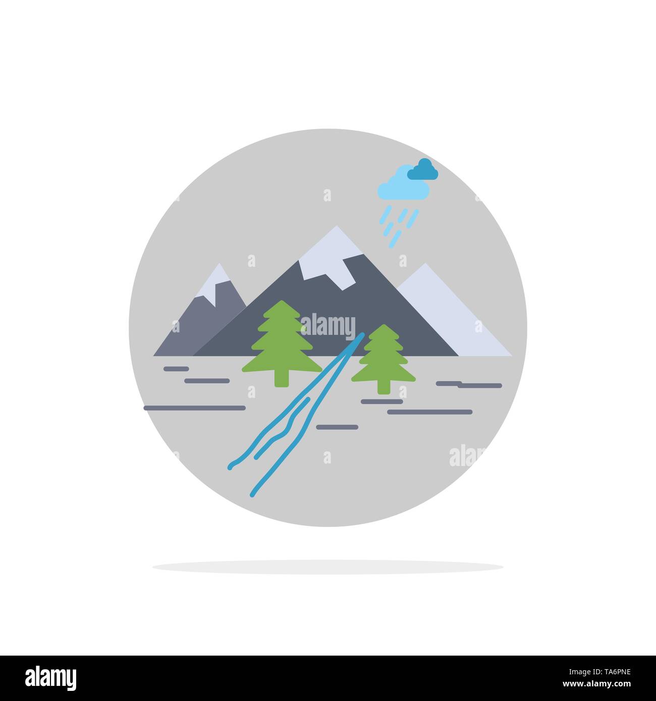 Mountains hill rocks valley Stock Vector Images - Alamy