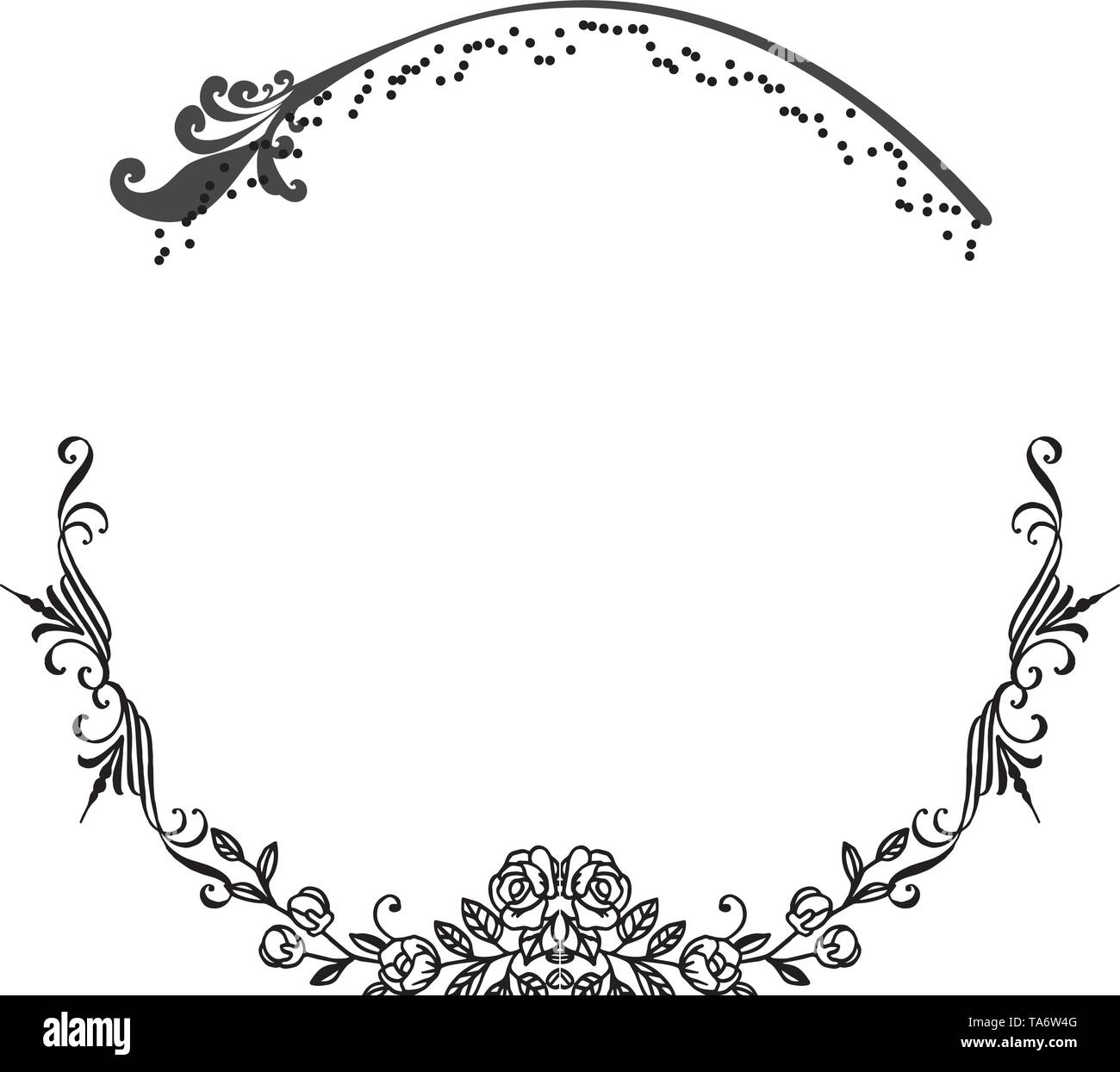 Vector illustration various drawing of flower frame for greeting card ...