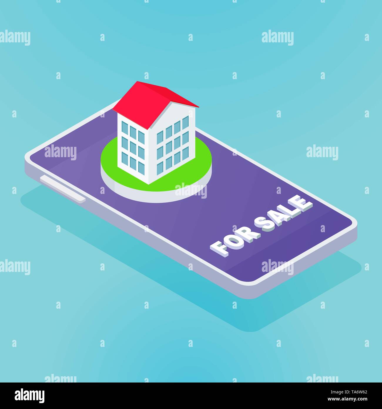 House for sale sign couple Stock Vector Images - Alamy