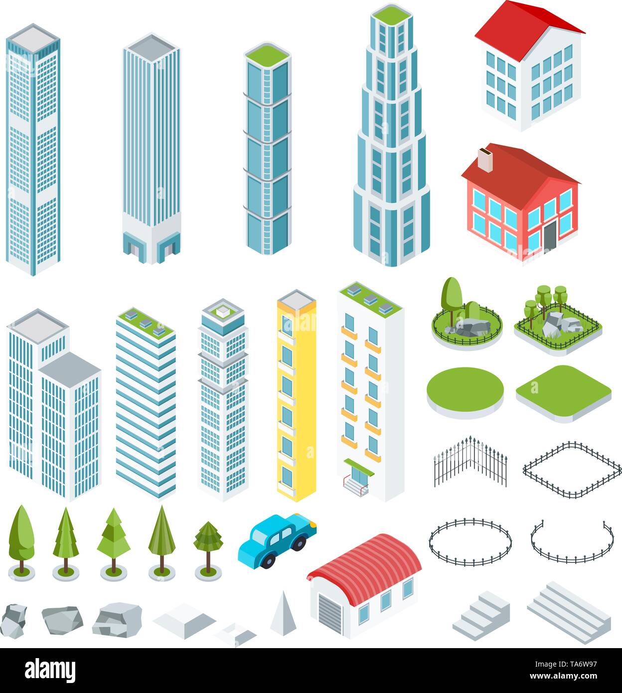 Isometric intelligent buildings Stock Vector Image & Art - Alamy