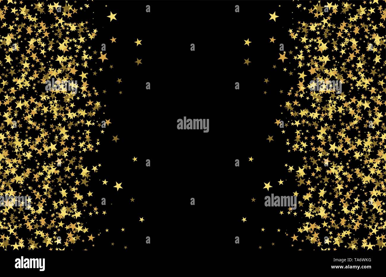 Gold Stars With Black Background