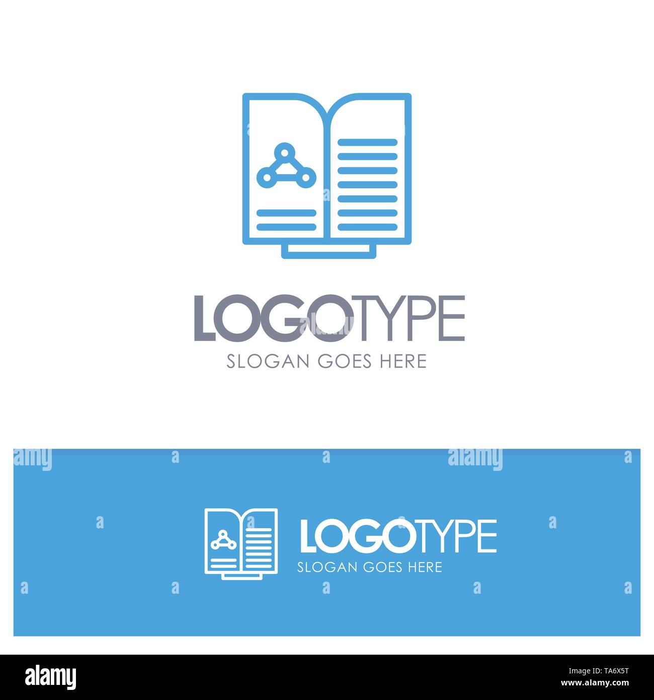Medical Test Report Book Blue Outline Logo Place For Tagline Stock Medical Test Report Book Blue Outline Logo Place For Tagline Stock