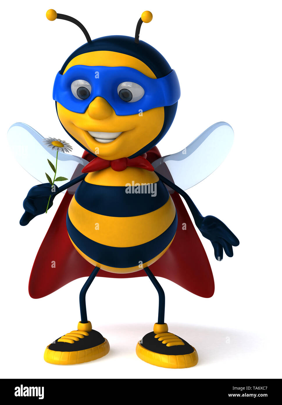 Fun bee - 3D Illustration Stock Photo - Alamy