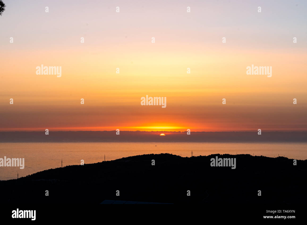 This is a capture of a beautiful sunset and you can see the orange ...