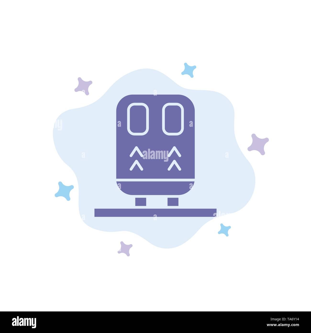 Back, Railway, Train, Transportation Blue Icon on Abstract Cloud ...