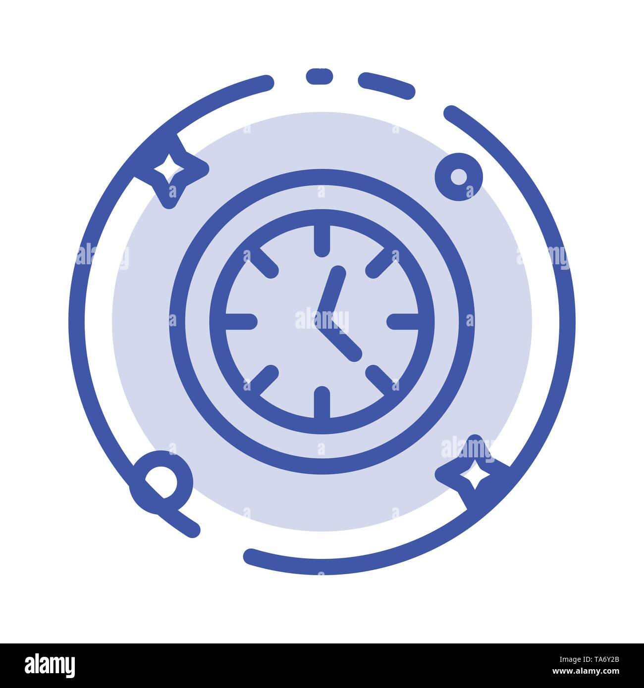 Blue vintage clock Stock Vector Images - Alamy
