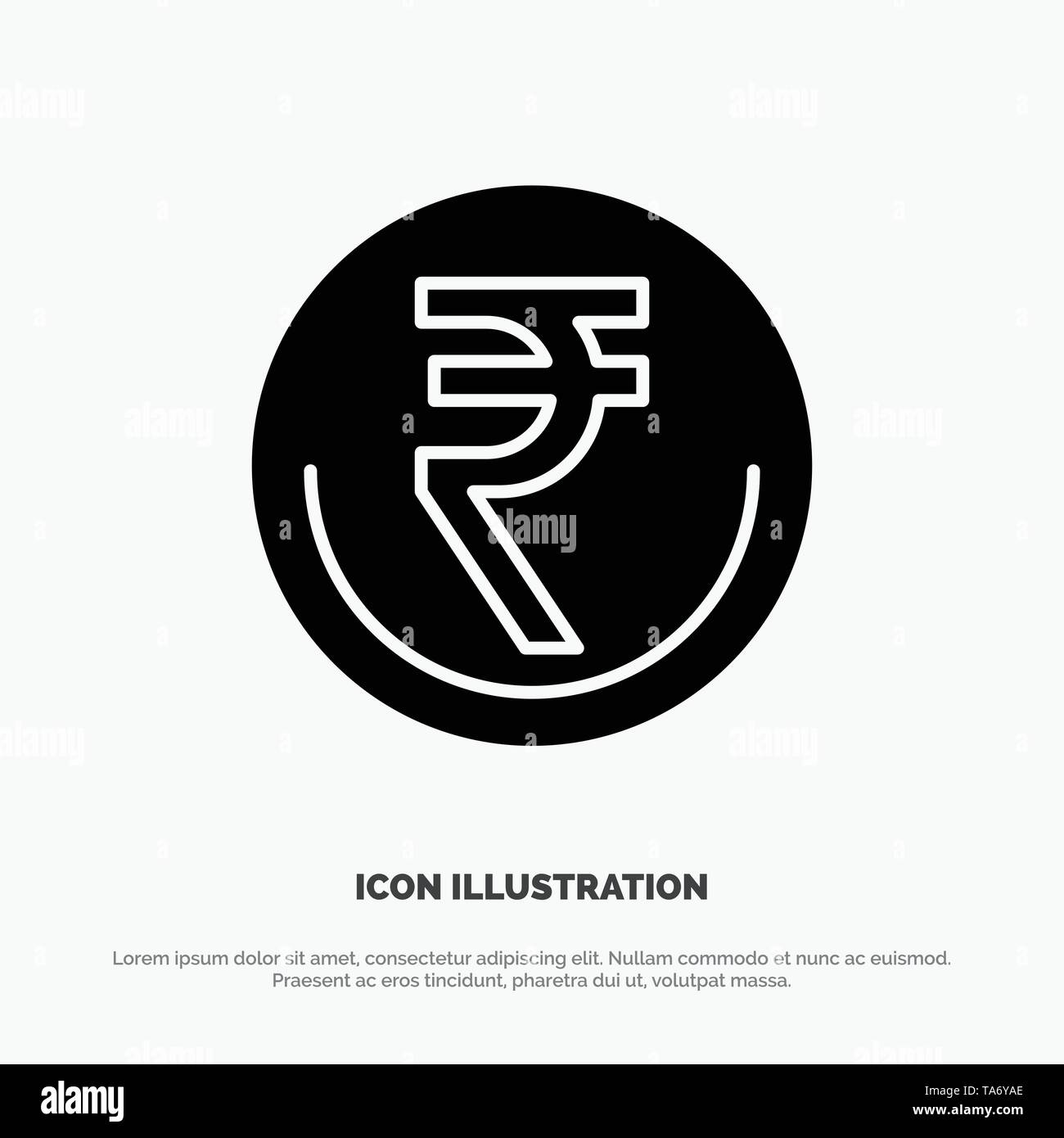 Indian rupee icon vector vectors hi-res stock photography and images ...