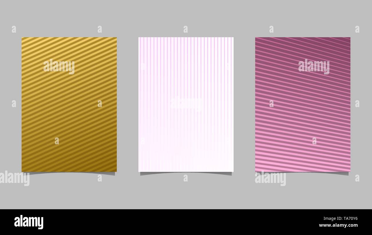 Abstract gradient stripe pattern page background set Stock Vector Image ...
