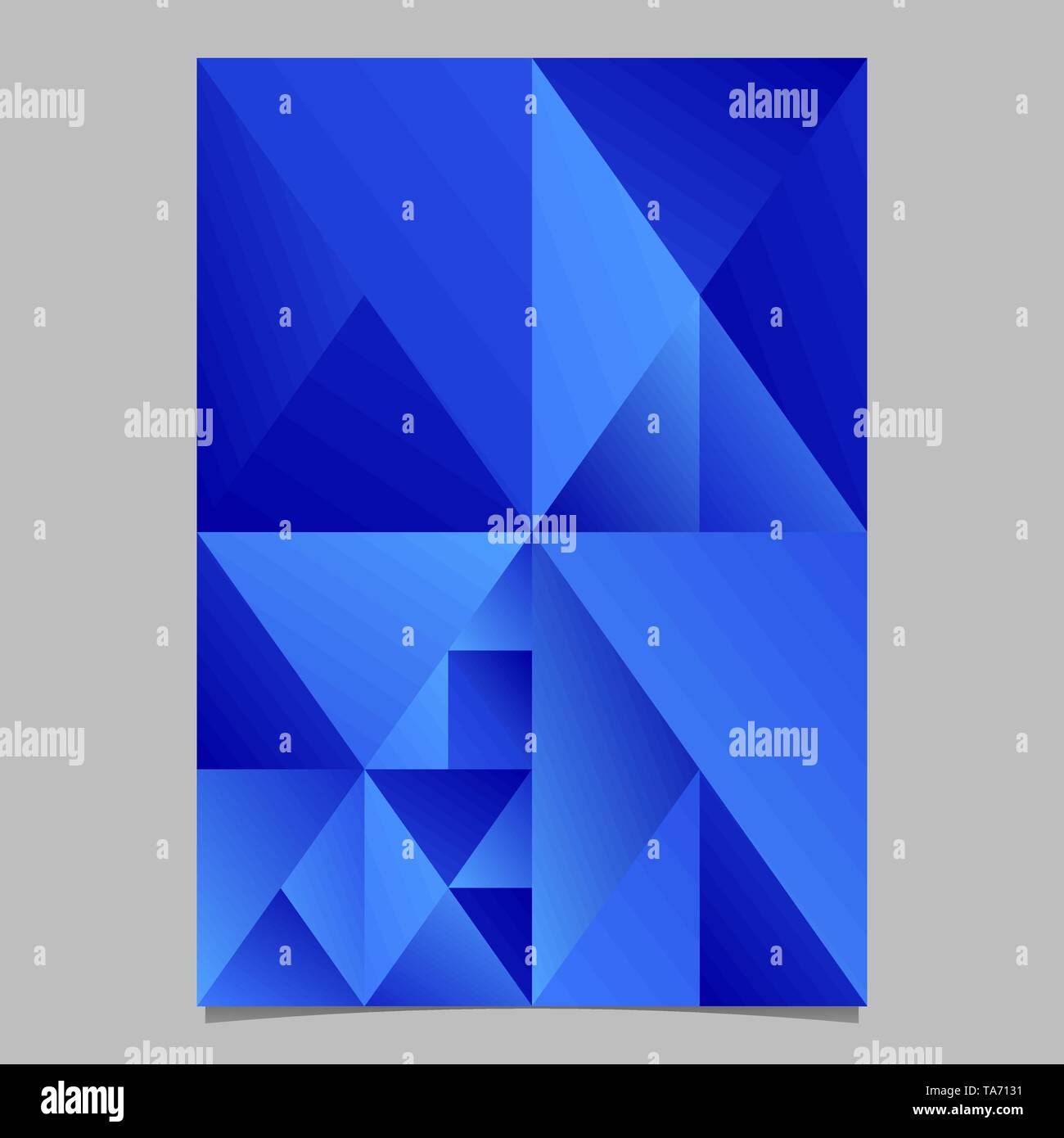 Minimal abstract blue gradient triangle poster template background ...