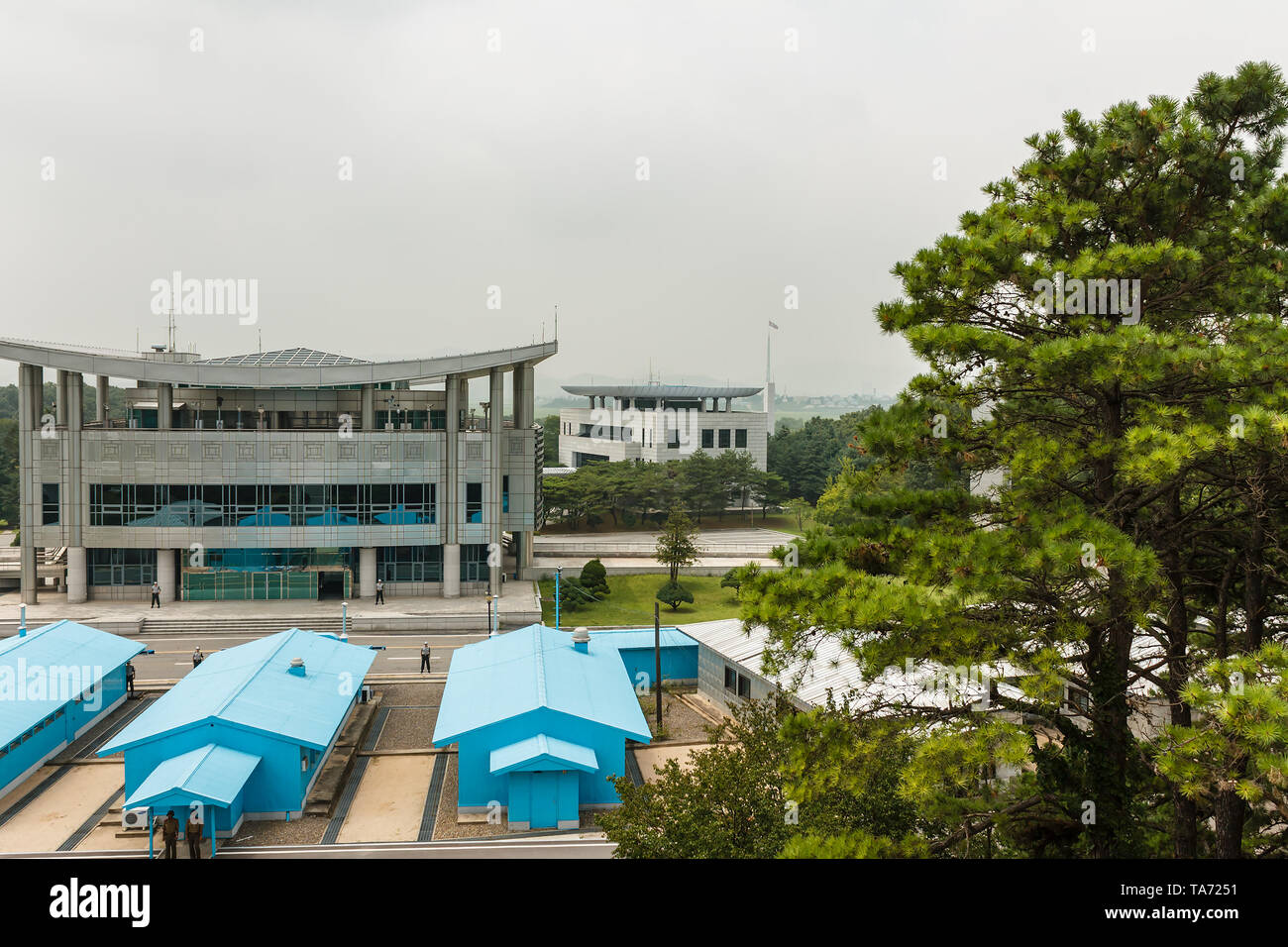 Panmunjom, North Korea - July 30, 2014: Panmunjom, border between North ...