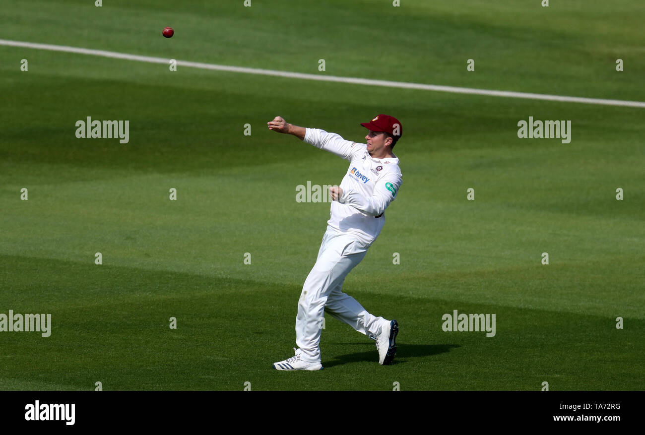 Northamptonshire's Ben Curran in action during day three of the ...