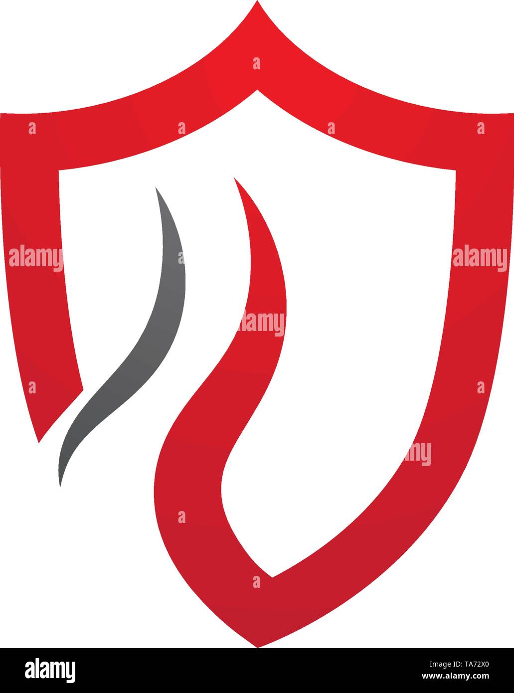 Fire shield vector illustration design template Stock Vector Image ...