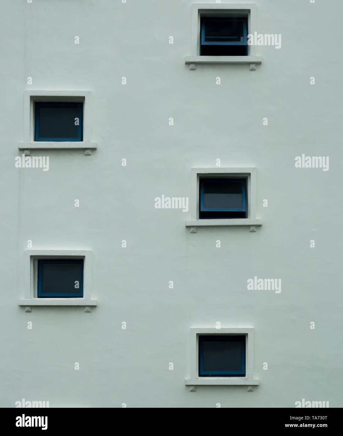 small window on the white wall Stock Photo - Alamy