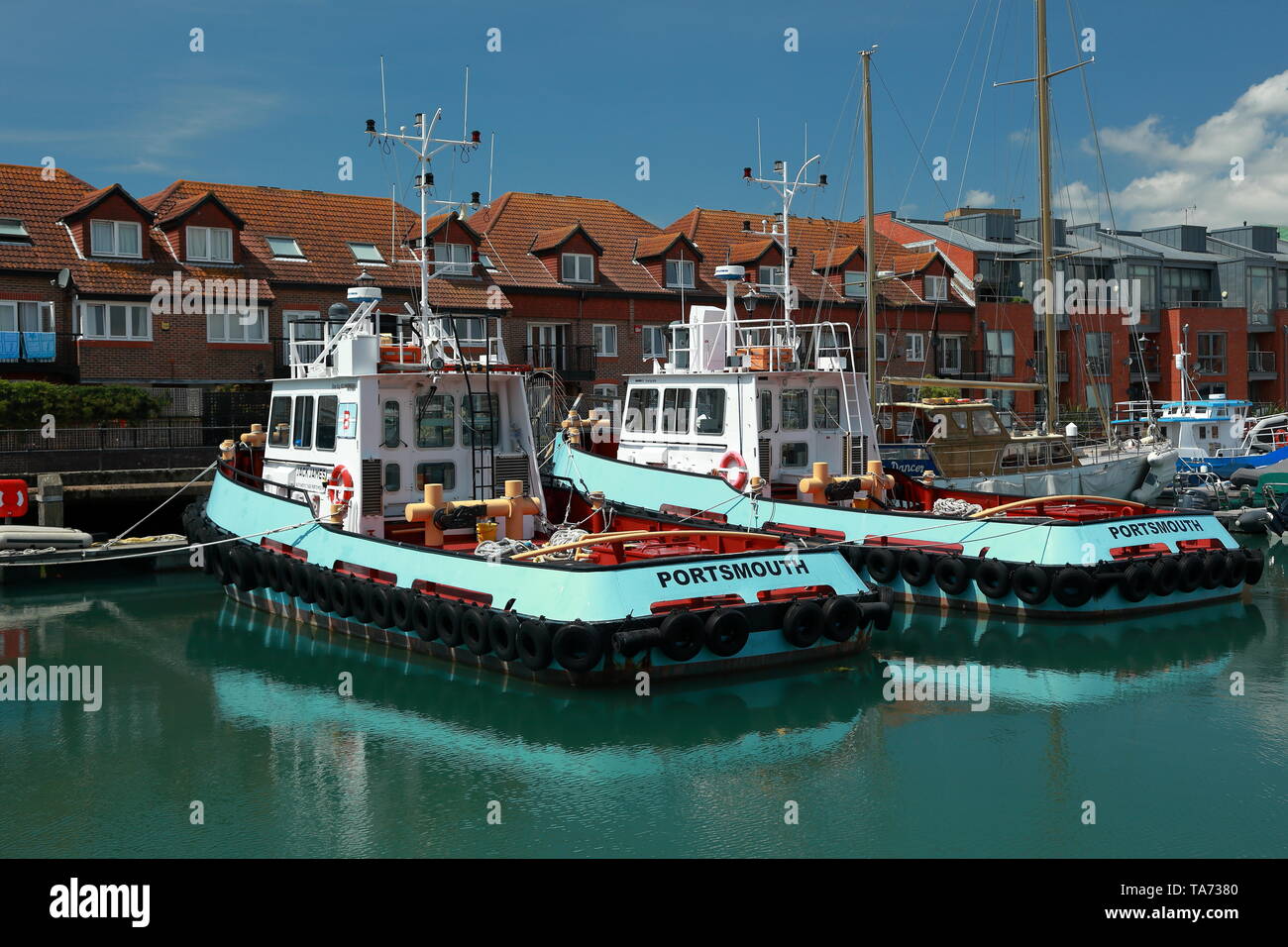 Portsmouth, a port city and naval base on south coast, England, UK ...