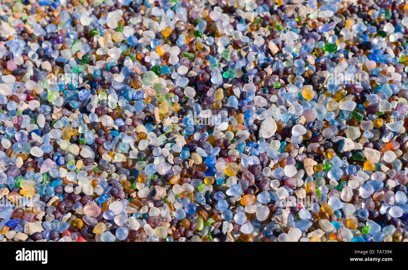 colorful glass stone beach background Stock Photo - Alamy