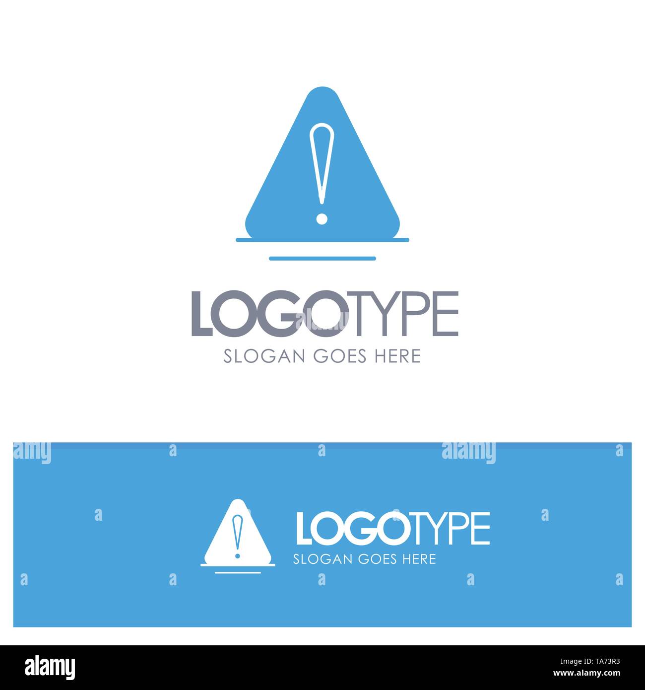 Alert, Danger, Warning, Logistic Blue Solid Logo with place for tagline Stock Vector Image & Art ...