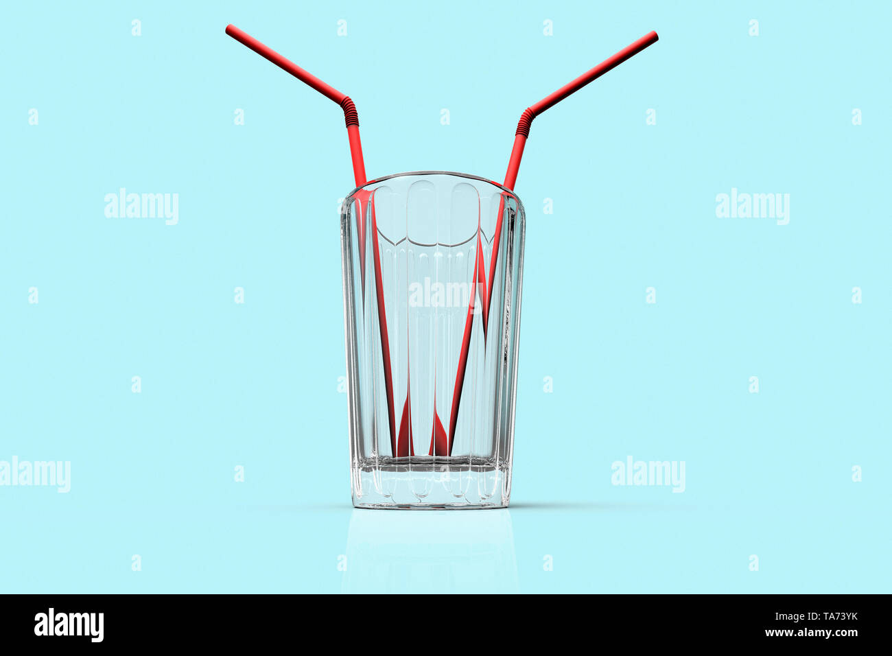 Refraction glass with straw hi-res stock photography and images - Alamy