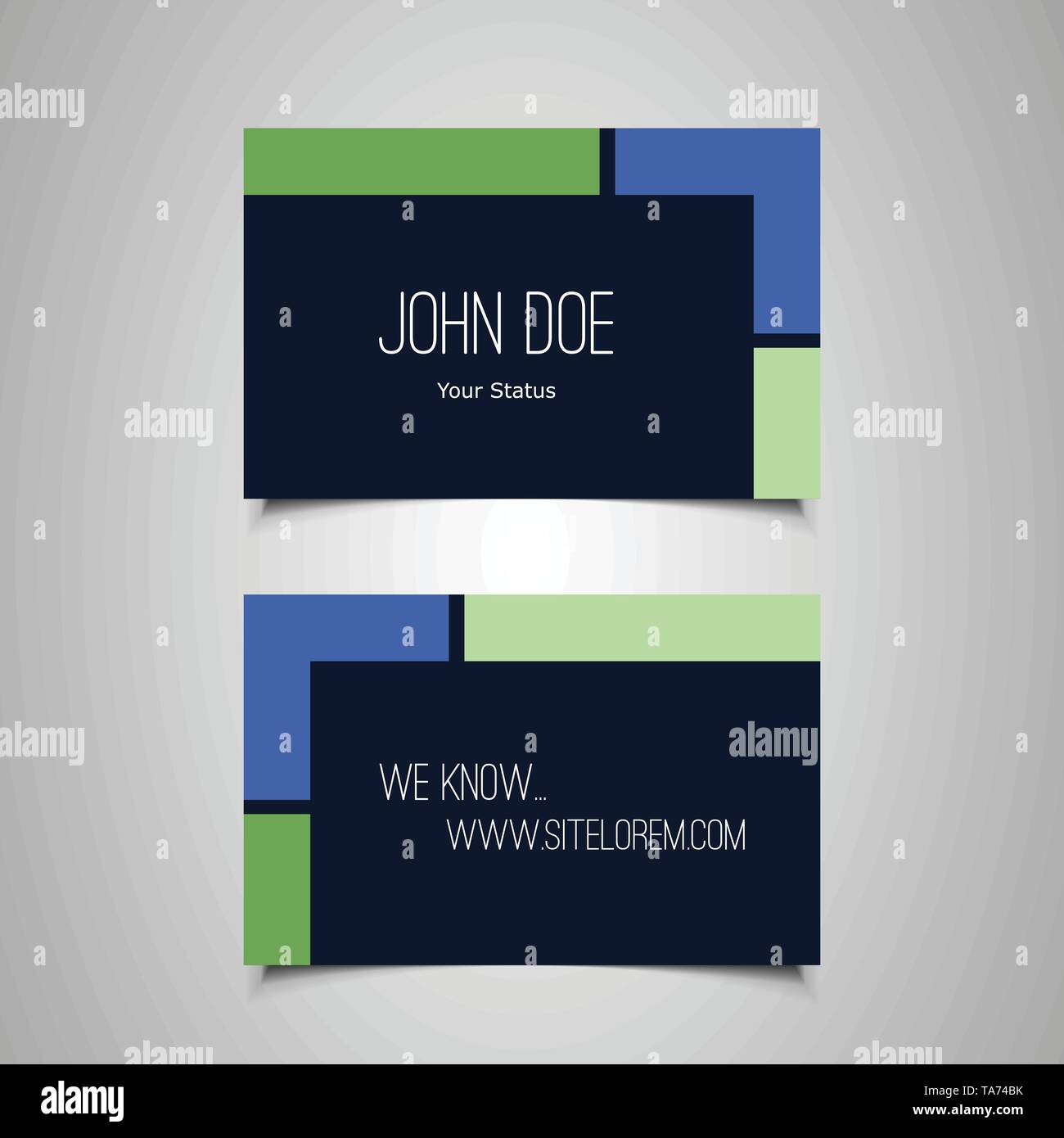 Abstract Colorful Modern Styled Business Card Template Creative Design ...