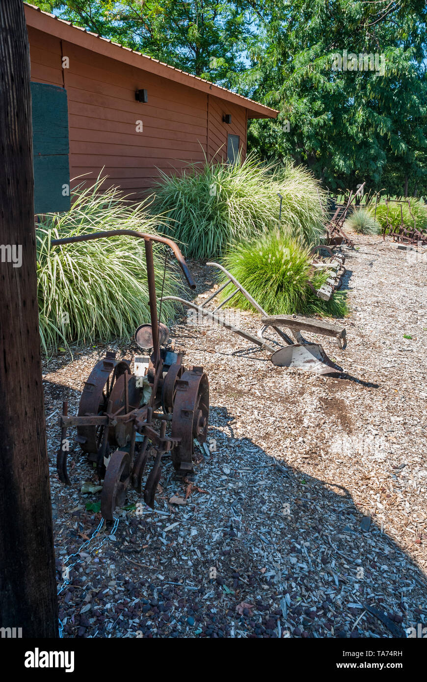 Old Farm Implements on Display in Kennewick, Washington Stock Photo - Alamy