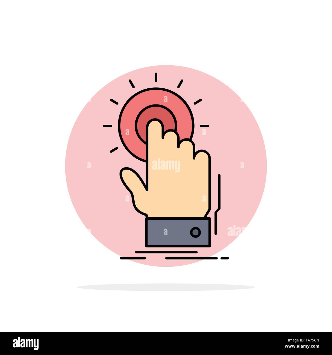 Man pressing start button on Stock Vector Images - Alamy