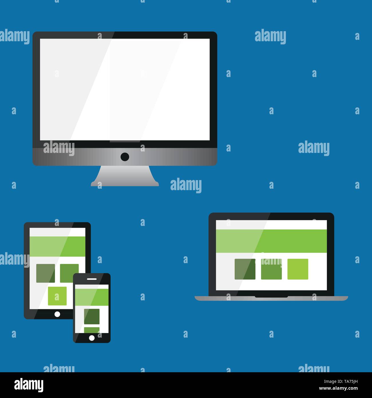 Mobile responsiveness vector vectors hi-res stock photography and ...