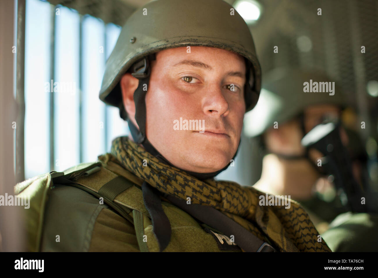 Portrait of male police officer at a training facility Stock Photo - Alamy