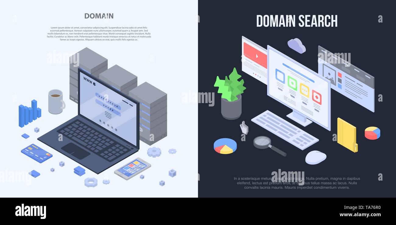 Set website domain name Stock Vector Images - Alamy