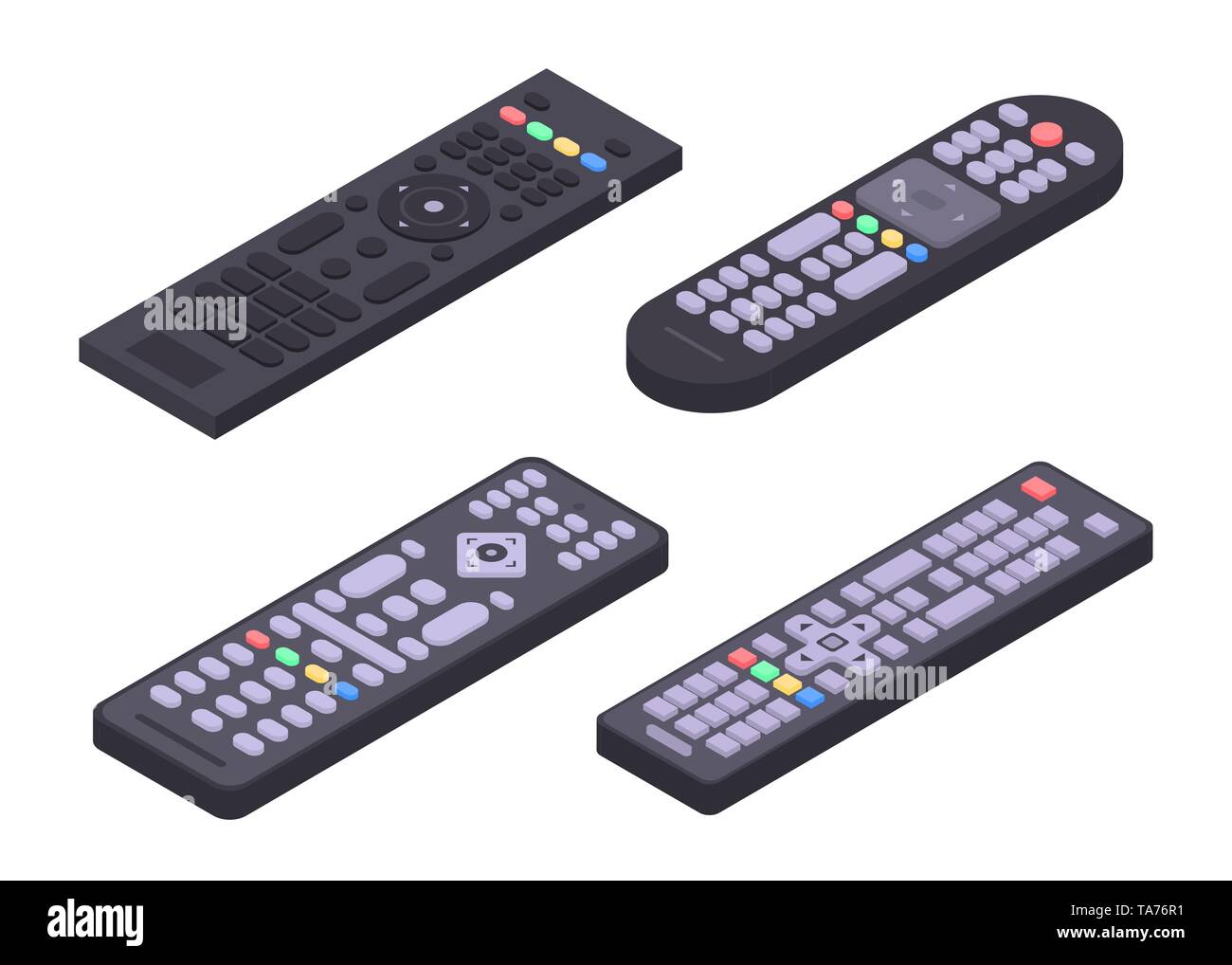 Remote icons set, isometric style Stock Vector Image & Art - Alamy