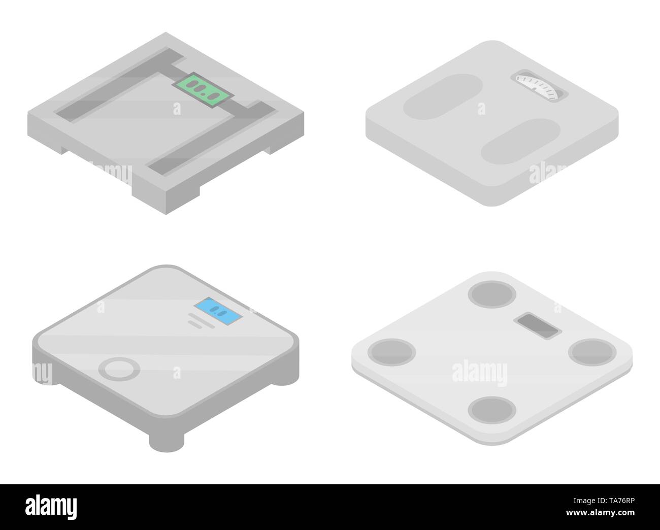 Weigh scales icons set, isometric style Stock Vector Image & Art - Alamy