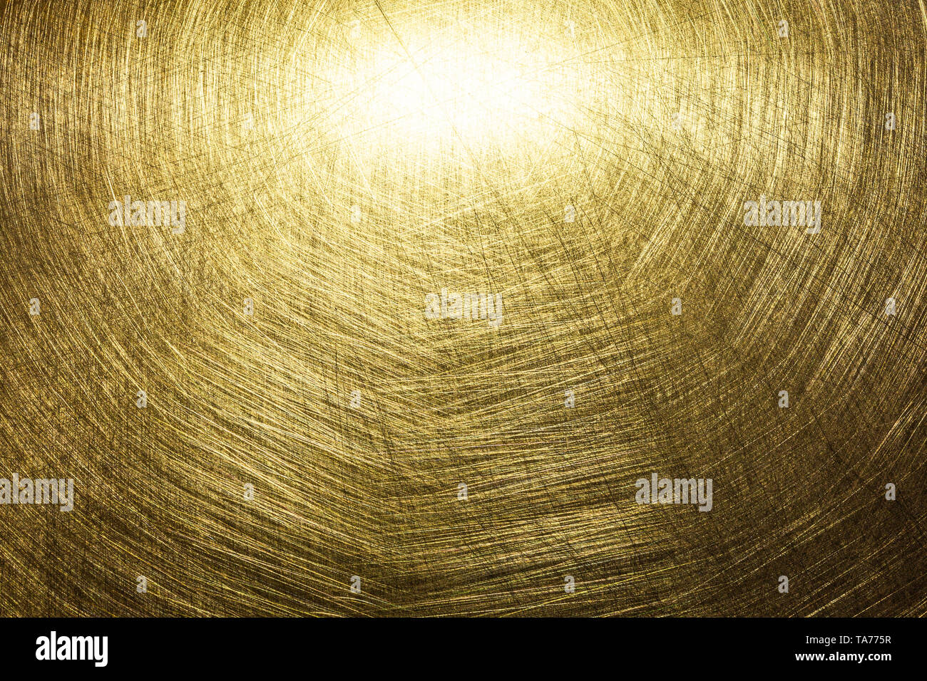 flat brushed brass texture with random pattern and light reflection ...