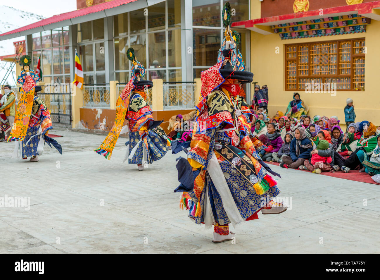 Spiti, Himachal Pradesh, India - March 24, 2019 : Traditional Lama Mask ...