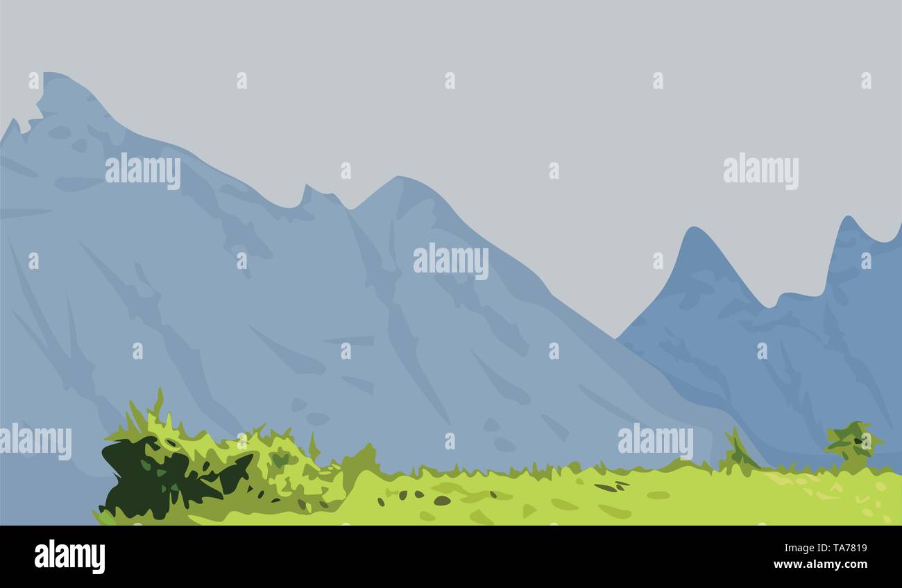 Mountain panoramic landscape background vector illustration Stock ...