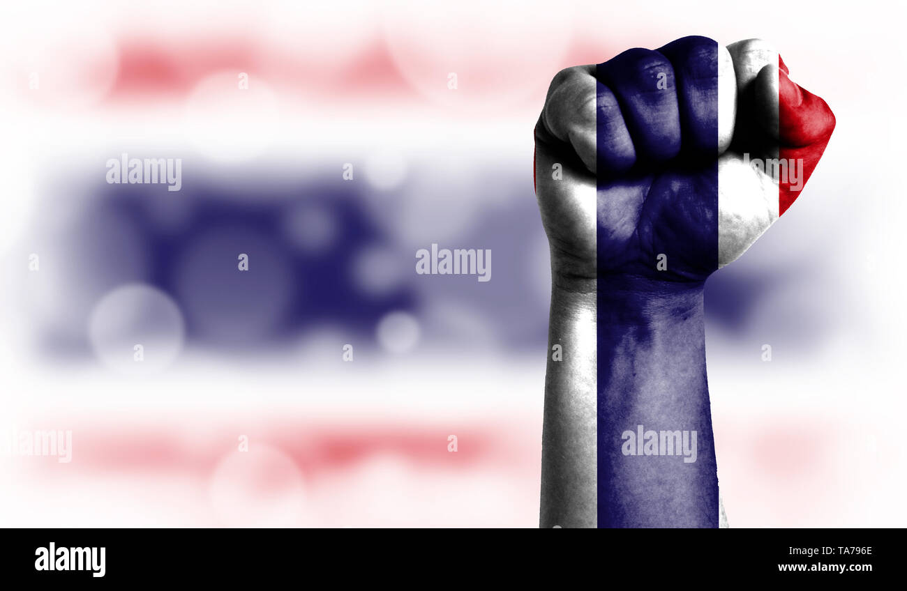 Flag of Costa Rica painted on male fist, strength,power,concept of ...