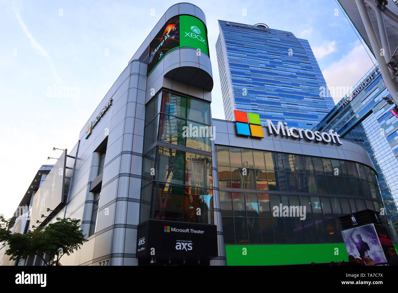 XBOX PLAZA, Microsoft Theater in front of the Staples Center, downtown ...
