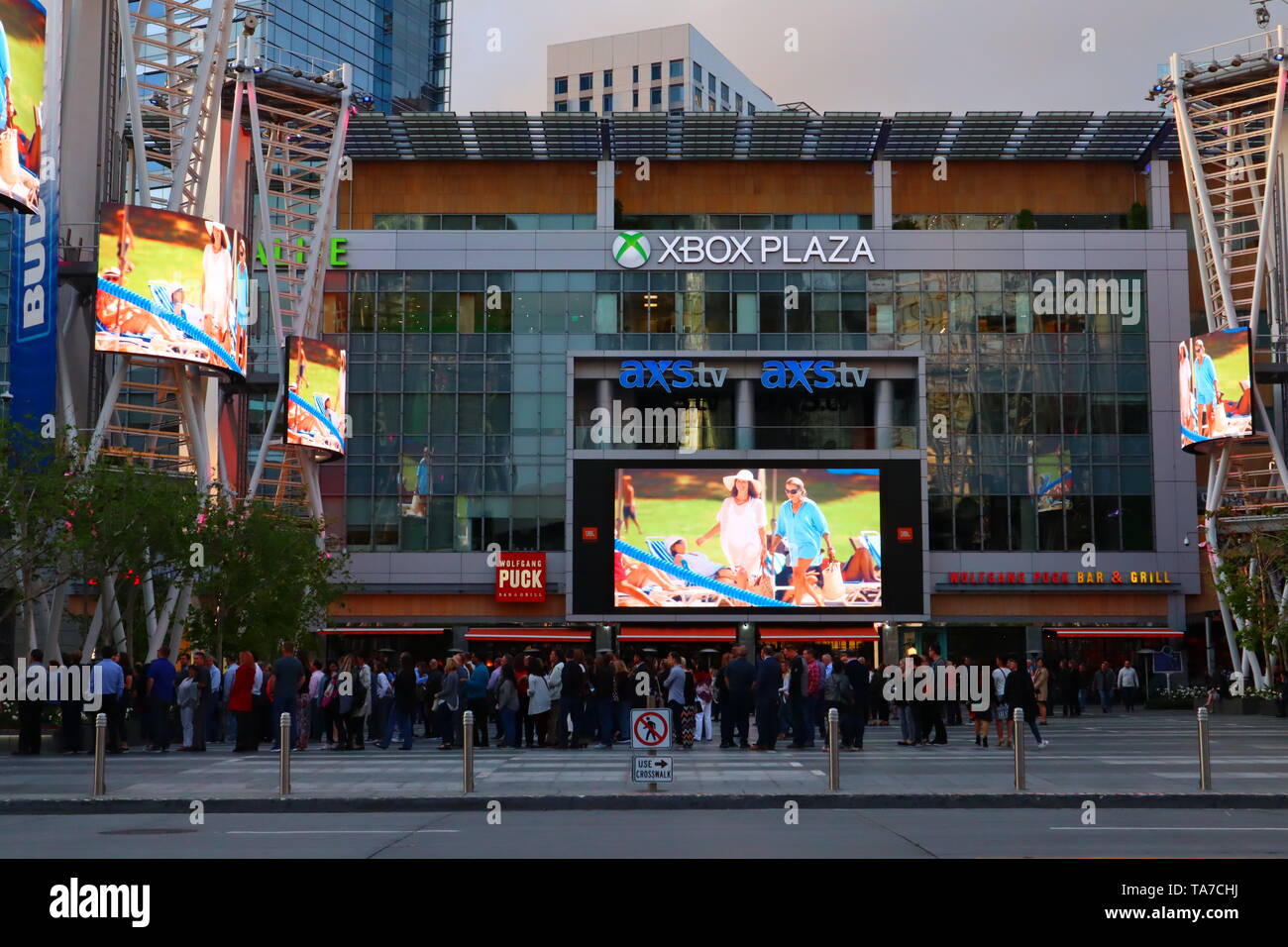 XBOX PLAZA, Microsoft Theater in front of the Staples Center, downtown ...