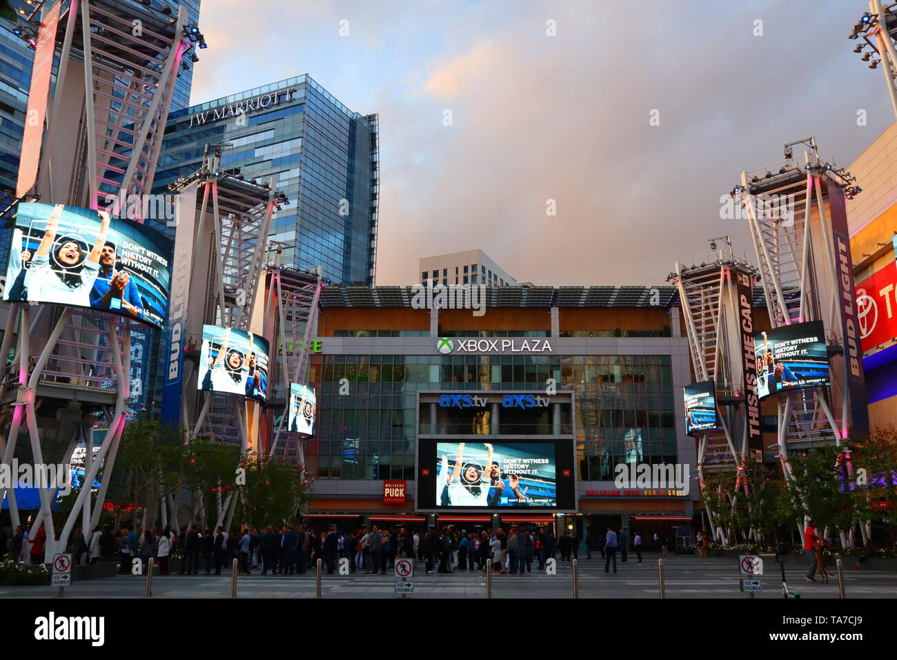 XBOX PLAZA, Microsoft Theater in front of the Staples Center, downtown ...