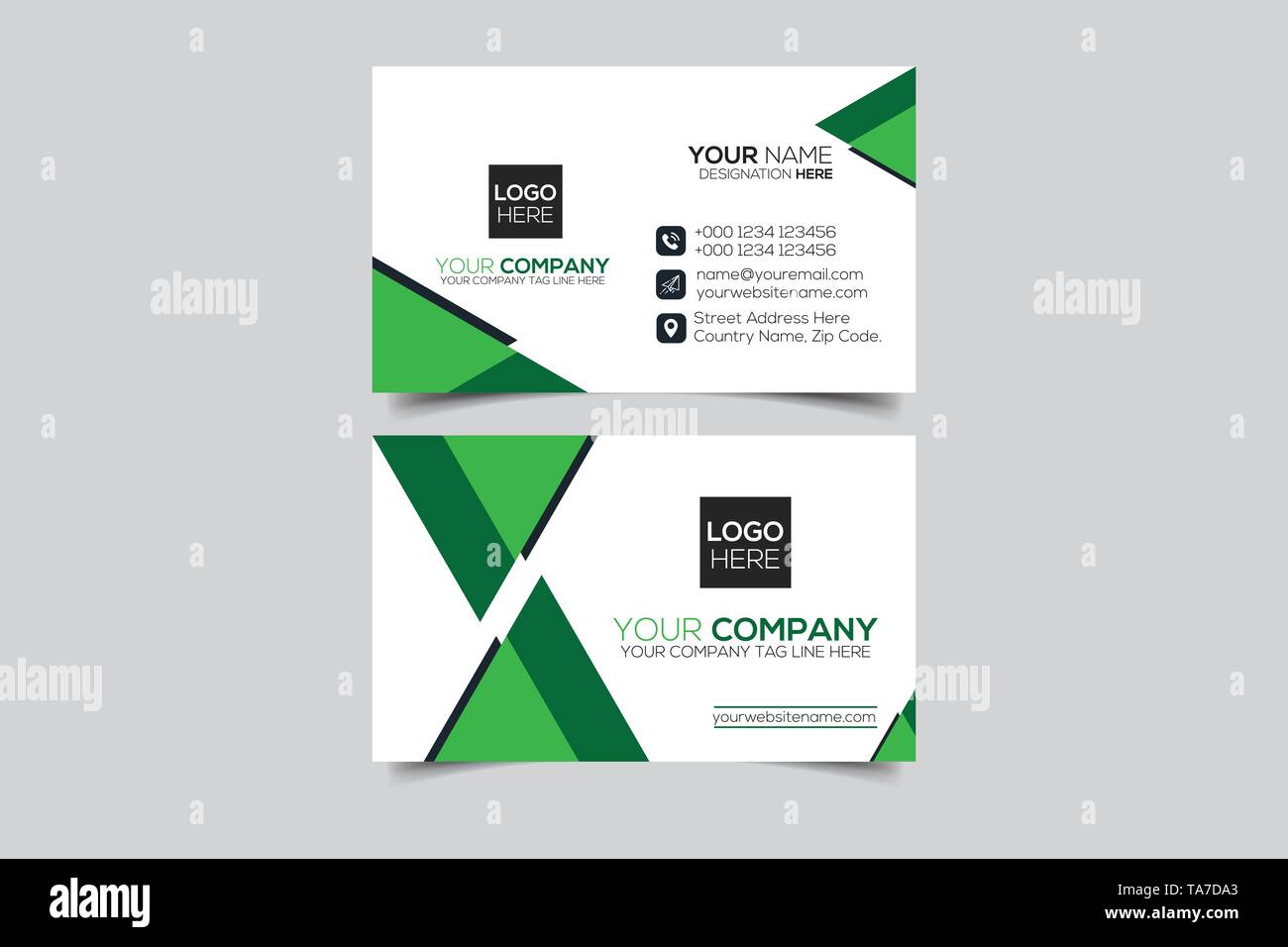 Minimal business cards Stock Vector Images - Alamy