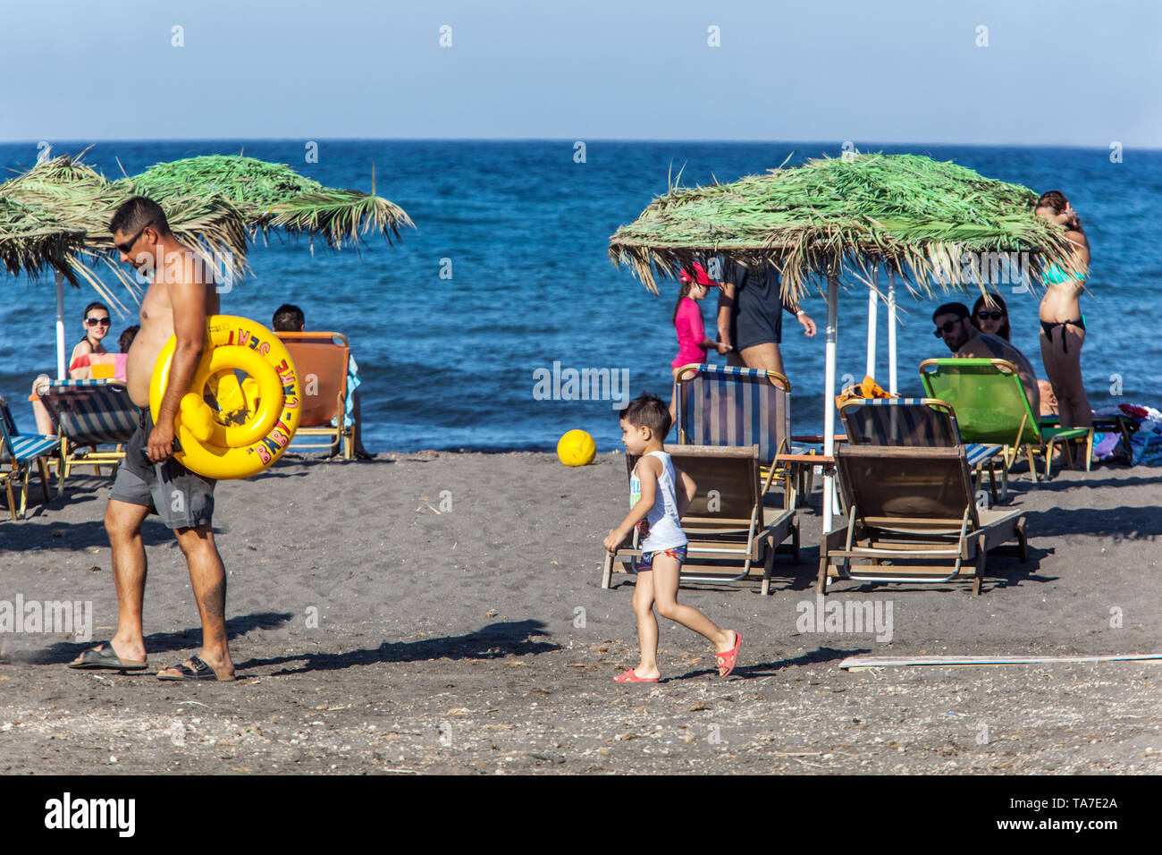 Santorini Monolithos Beach, Greek islands, Greece, Europe Stock Photo ...