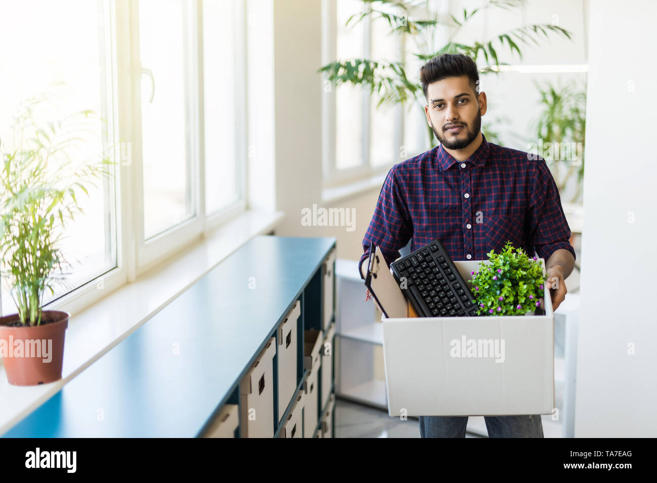 Indian male office worker hi-res stock photography and images - Alamy